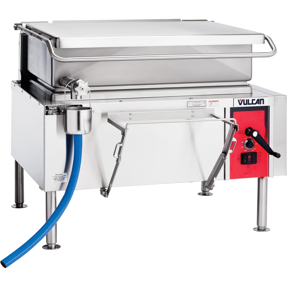 Vulcan VG40 40 gal. Tilt Skillet - Open Base, Strainer, Liquid Propane