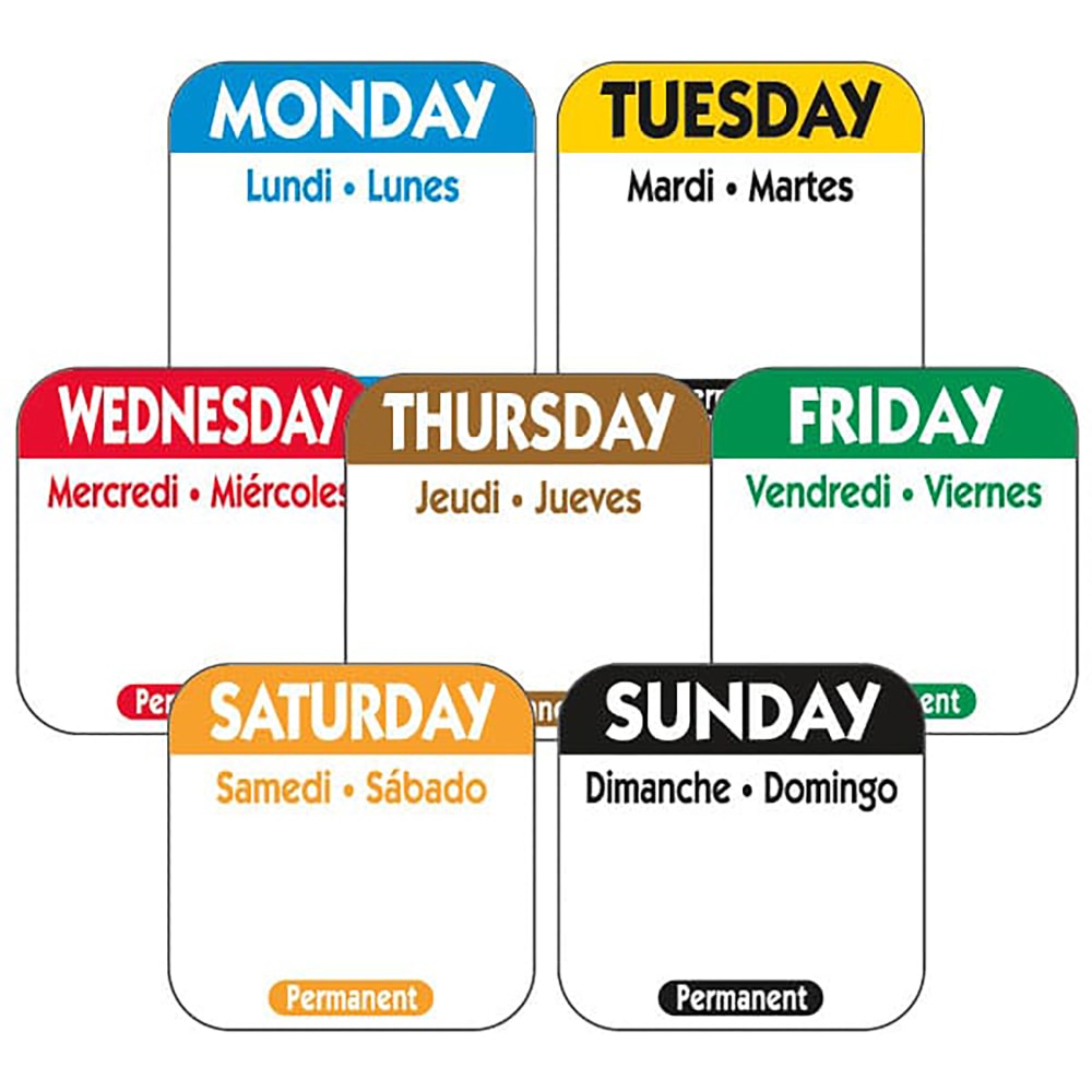 National Checking Company Square Permanent Food Storage Label - 1" x 1 ...