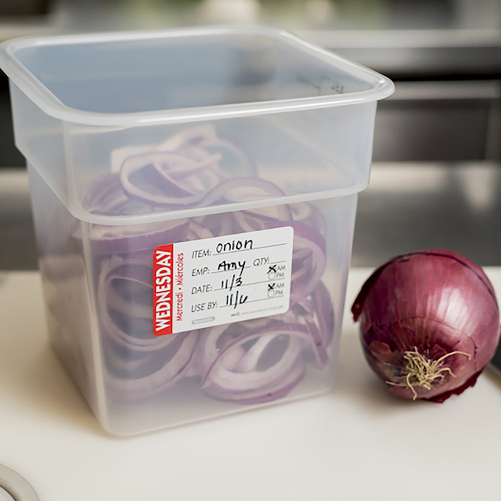 National Checking Company Rectangular Write On Food Storage Label - 2 ...