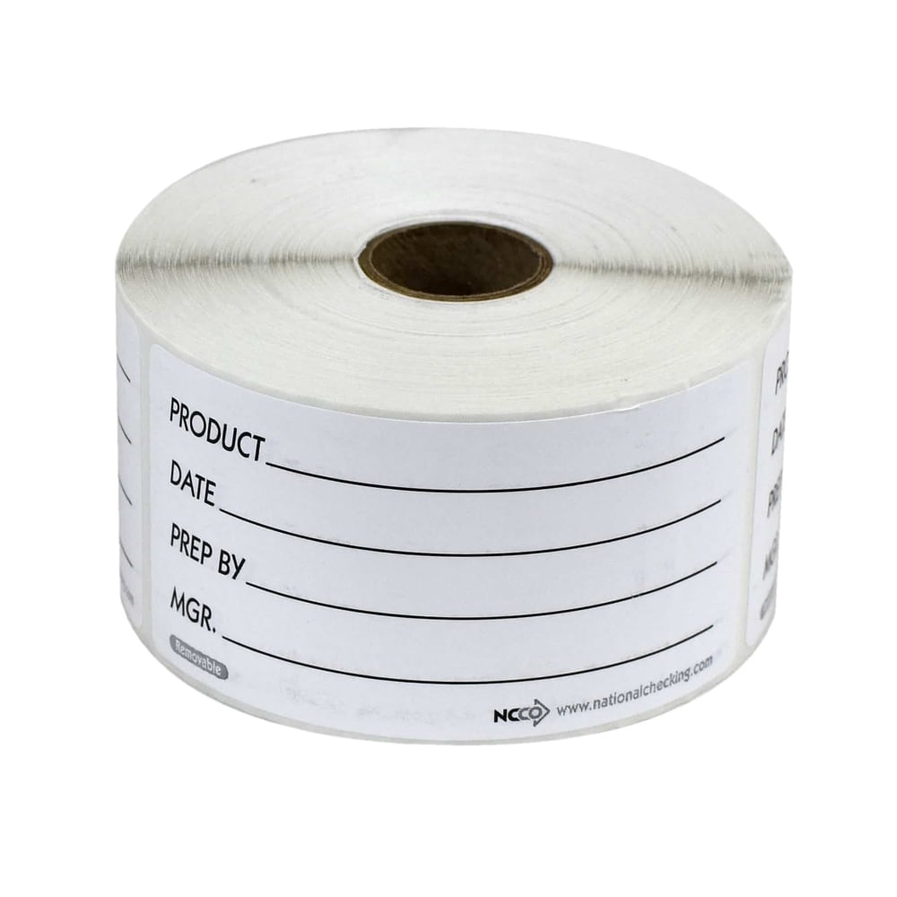 National Checking Company Rectangular Write On Food Storage Label - 2 ...