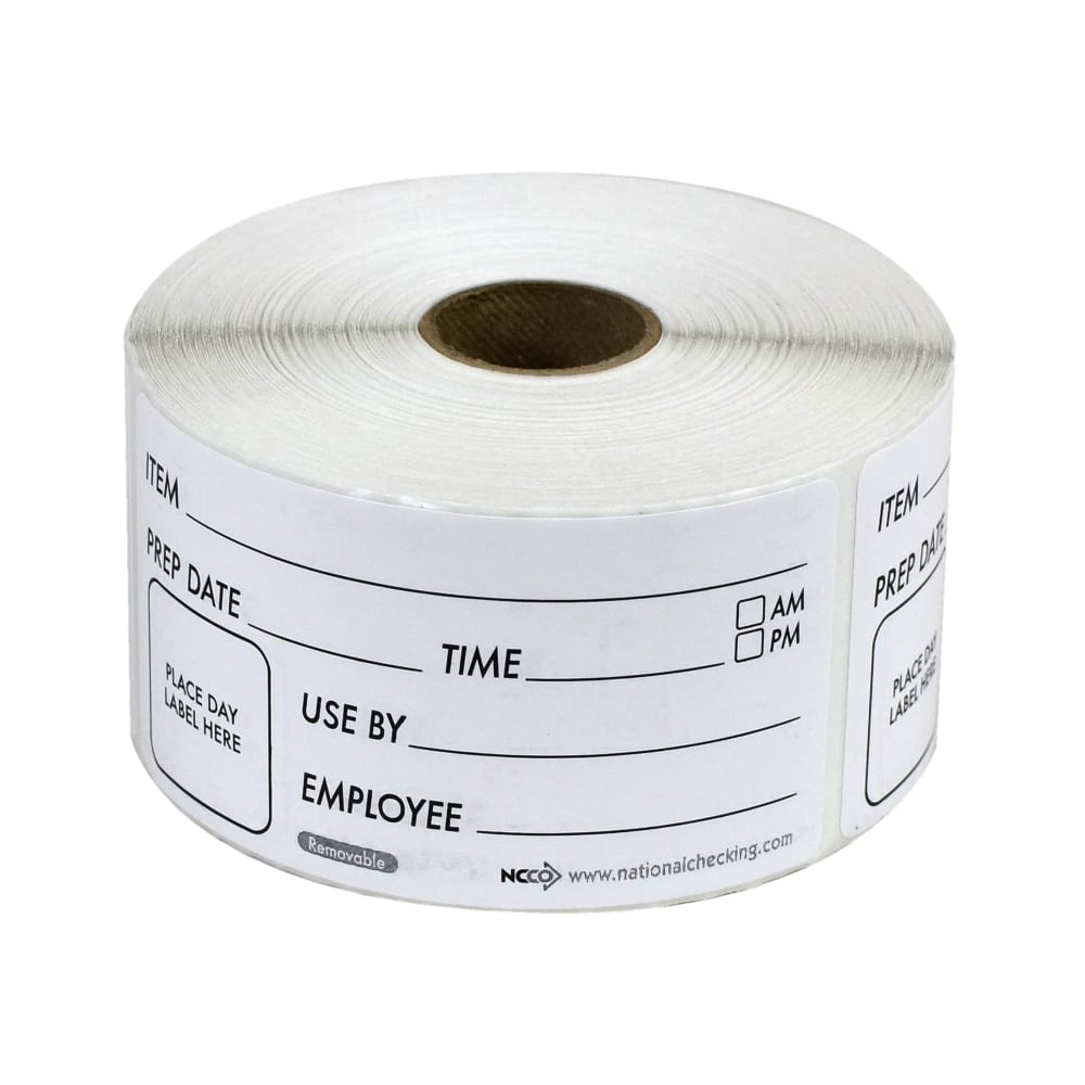 National Checking Company Rectangular Write On Food Storage Label - 2 ...