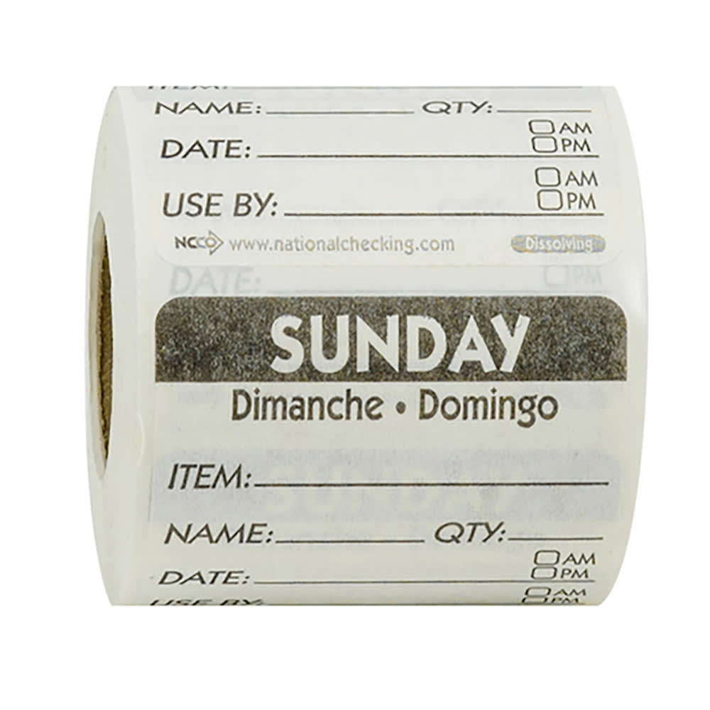 National Checking Company Square Dissolving Write On Food Storage Label ...