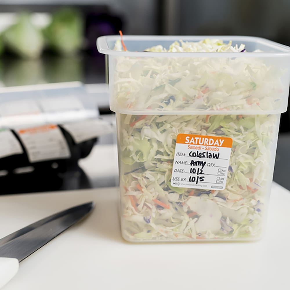 National Checking Company Square Write On Food Storage Label - 2" x 2 ...