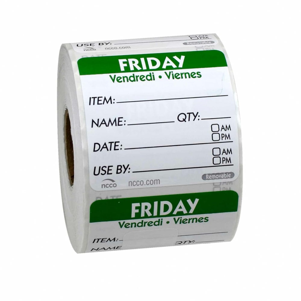 National Checking Company Square Write On Food Storage Label - 2" x 2 ...