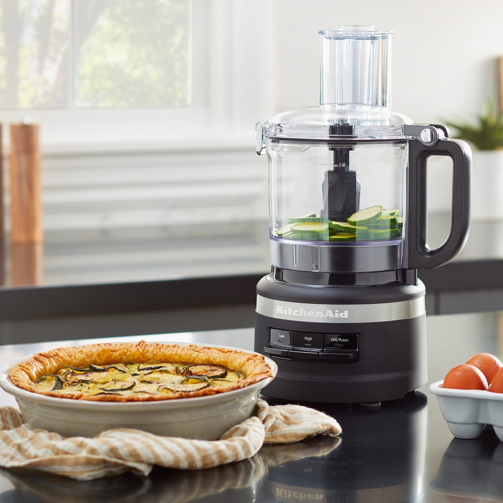 KitchenAid KFP1318BM 13 cup Food Processor w/ (2) Speeds - Black Matte ...