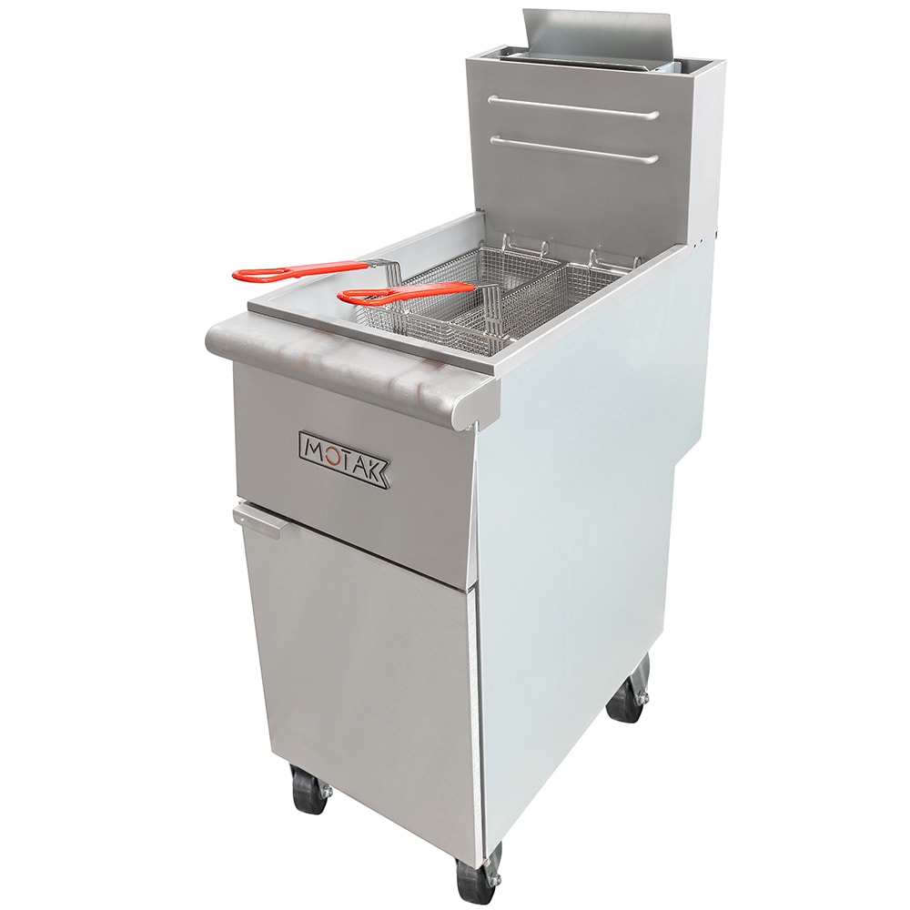 MoTak MGF3-N-C Gas Fryer - (1) 40 lb Vat, Floor Model, Natural Gas