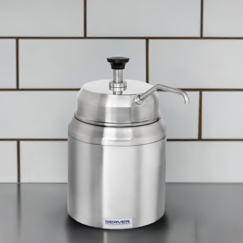 Server Insulated Chilled Server w/ 1 oz Yield Pump & 3 qt Jar ...