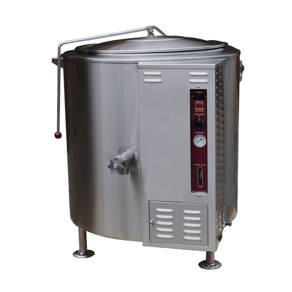 Crown Steam GL-20E 20 gal. Steam Kettle - Stationary, 2/3 Jacket ...
