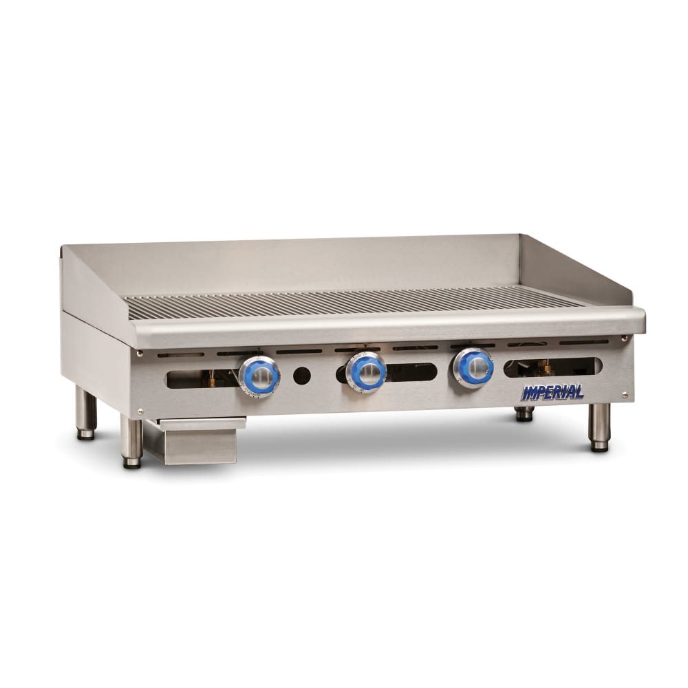 Imperial IGG-36 36" Gas Griddle w/ Thermostatic Controls - 1" Grooved ...