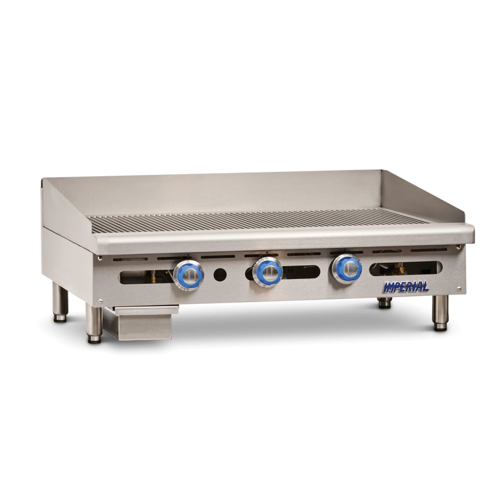 Imperial IGG-72 72" Gas Griddle w/ Thermostatic Controls - 1" Grooved ...