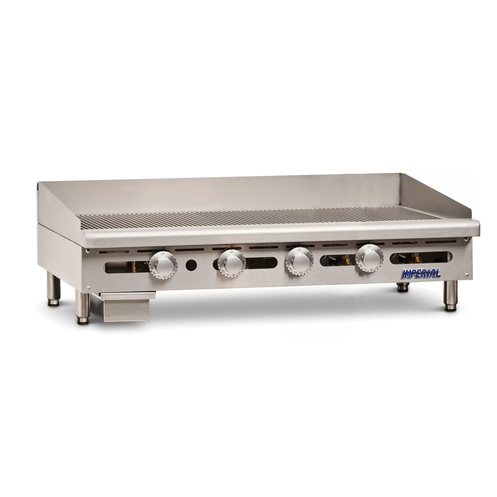 Imperial IGG-48 48" Gas Griddle w/ Thermostatic Controls - 1" Grooved ...