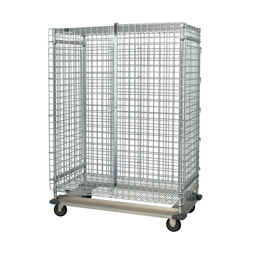 Quantum Food Service 36" Mobile Security Cage - 24"W, Chrome (MD2436-70SEC)