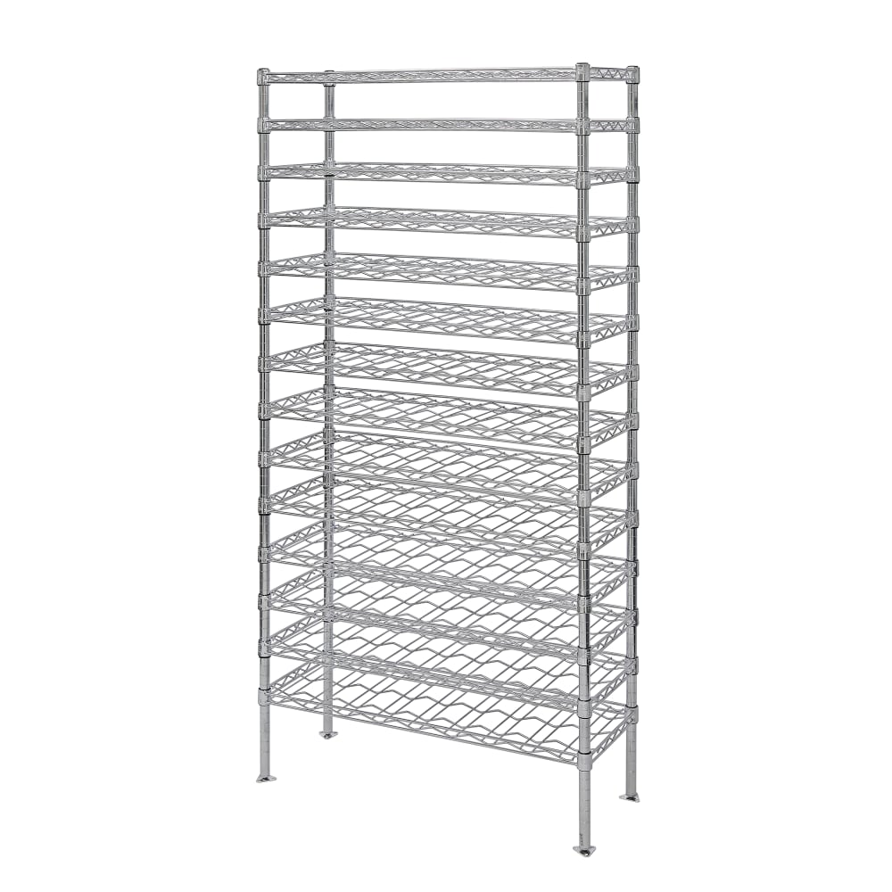 Quantum Food Service 74"H Commercial Wine Rack w/ (126) Bottle Capacity ...