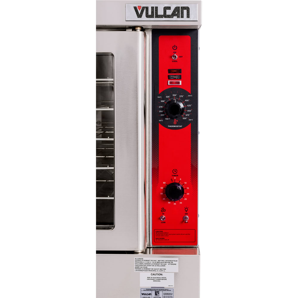 Vulcan VC4GD Single Full Size Natural Gas Convection Oven - 50,000 BTU