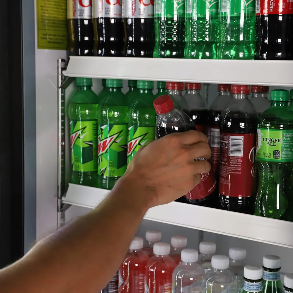 Maxx Cold MXGDM-50RBHC 54" X-Series Two Section Glass Door Merchandiser ...