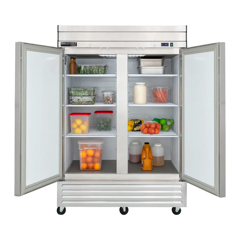 Maxx Cold MVR-49FDHC 54 1/5" V-Series Two Section Reach In Refrigerator ...