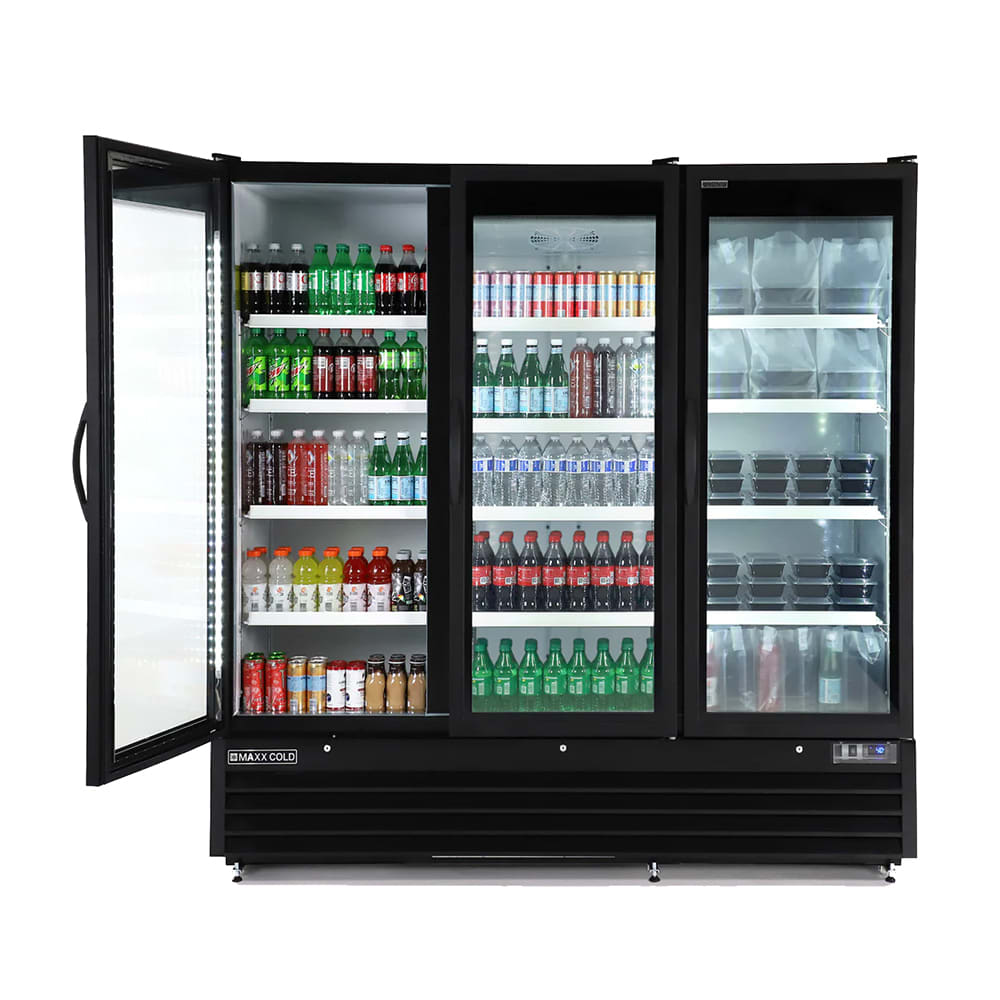 Maxx Cold MXGDM-73RBHC 81" X-Series Three Section Glass Door ...