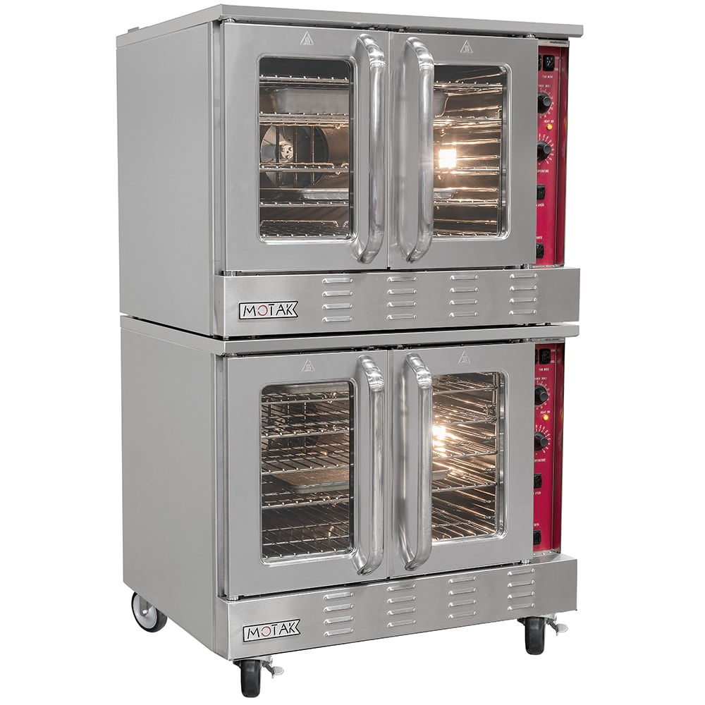 MoTak MECO-2-DBL-240 Double Full Size Electric Convection Oven - 23.8 ...