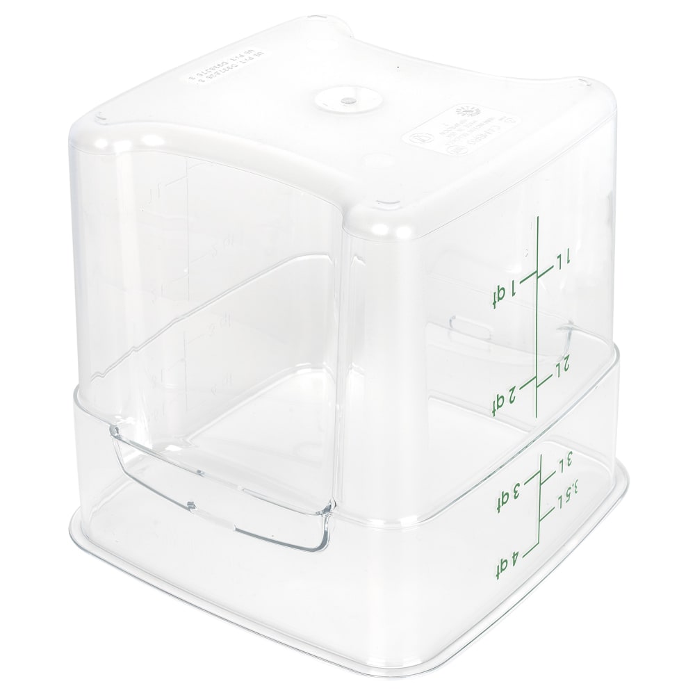 Cambro 4SFSPROCW135 4 qt FreshPro Square Food Storage Container - CamSquare®, Polycarbonate ...