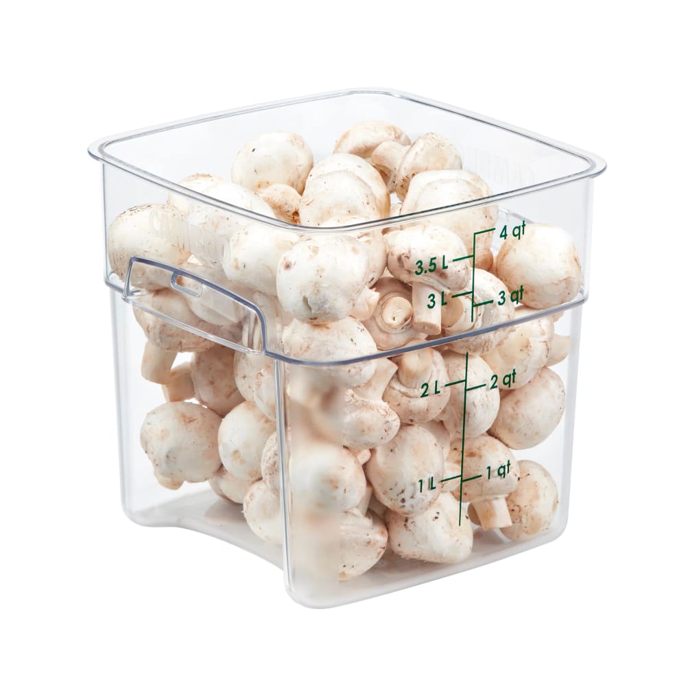 Cambro 4SFSPROCW135 4 qt FreshPro Square Food Storage Container - CamSquare®, Polycarbonate ...