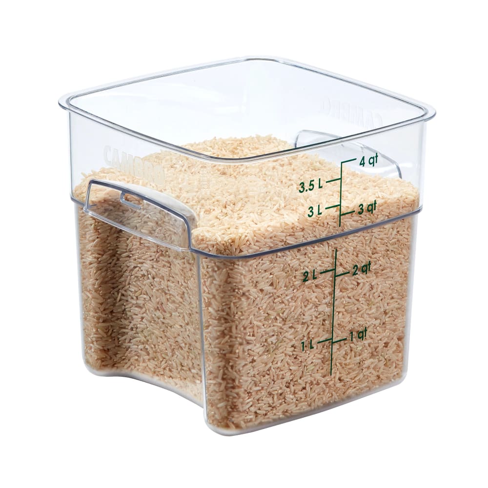 Cambro 4SFSPROCW135 4 qt FreshPro Square Food Storage Container - CamSquare®, Polycarbonate ...