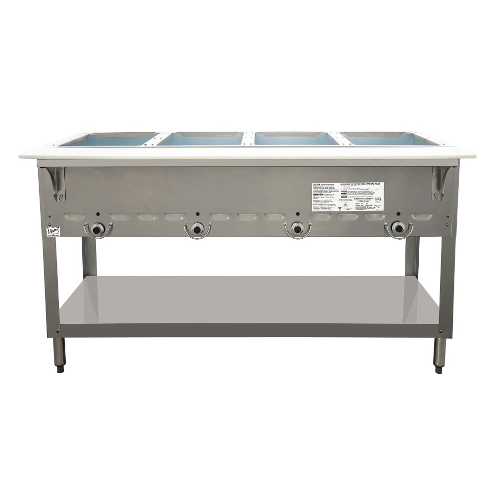 Duke 304 58 3/8" Hot Food Table w/ (4) Wells & Cutting Board, Liquid ...