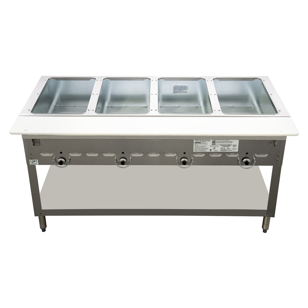 Duke 304 58 3/8" Hot Food Table w/ (4) Wells & Cutting Board, Liquid ...