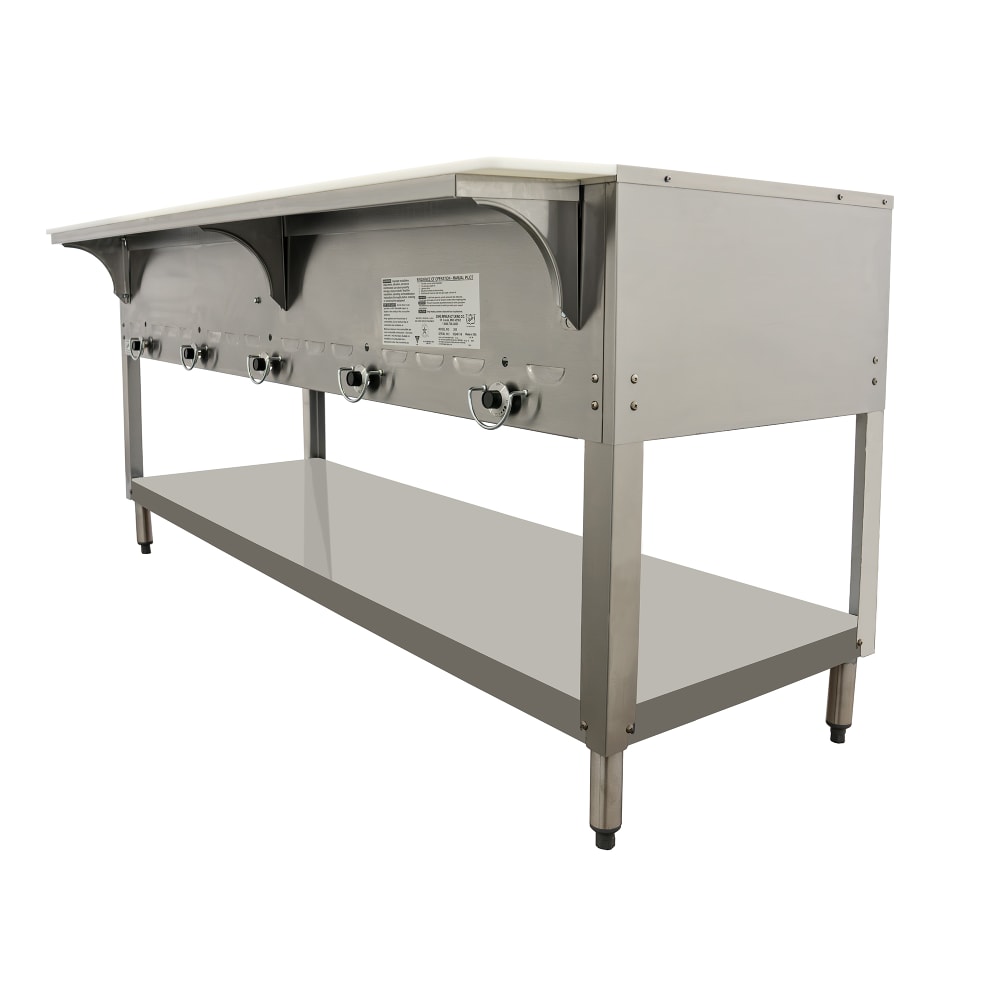 Duke 305 73" Hot Food Table w/ (5) Wells & Undershelf, Liquid Propane