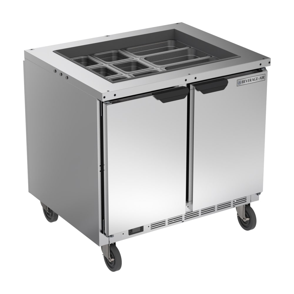 Beverage-Air SPE36HC-S 27" Cold Food Bar - (6) Pan Capacity, Floor ...
