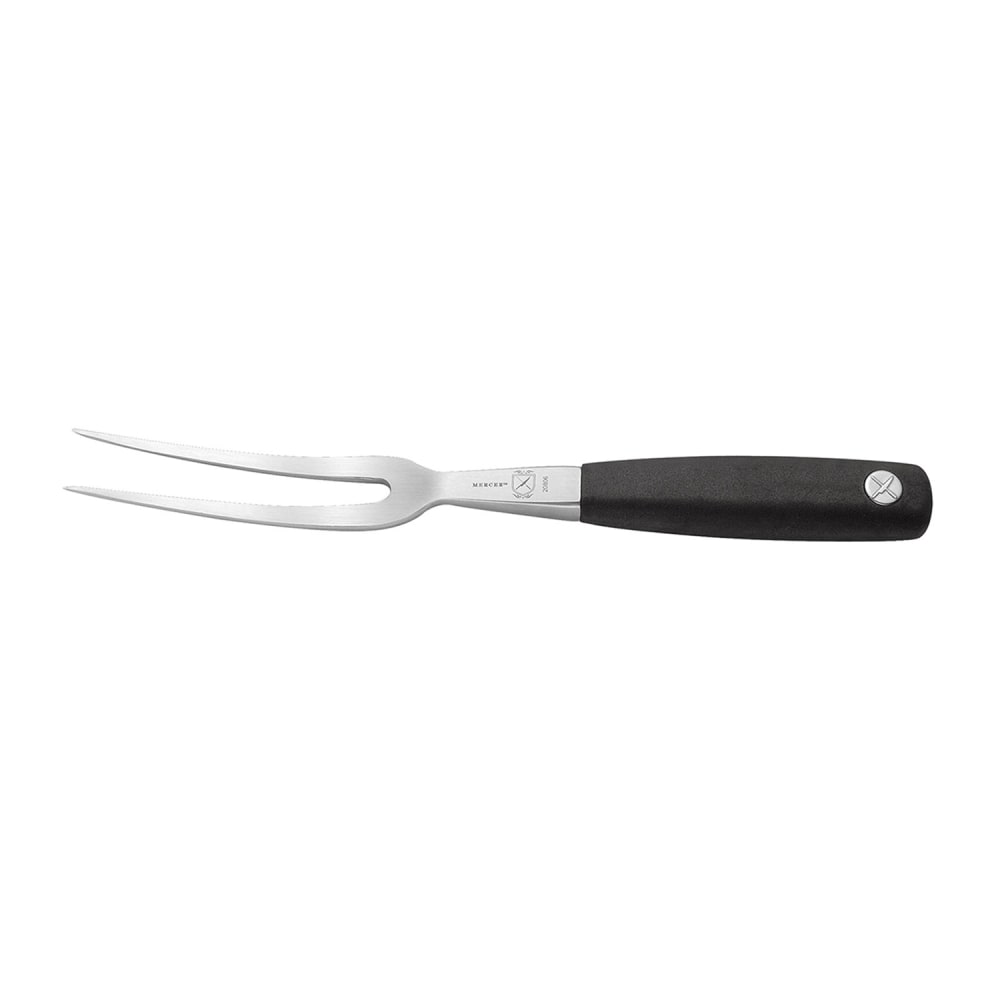 Mercer Culinary M20806 6" Carving Fork w/ Black Ergonomic Santoprene ...