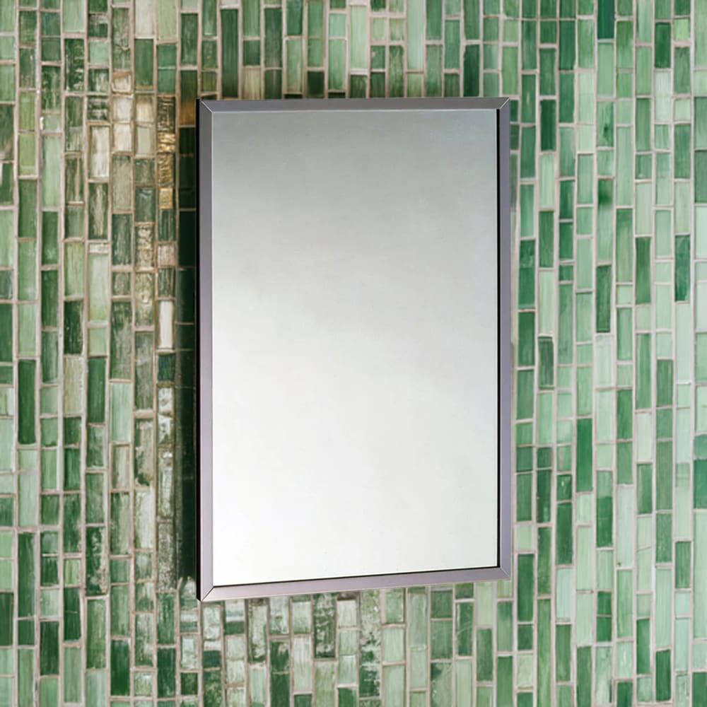 Bobrick B-165 2430 Channel-Frame Mirror, 24" X 30", 430 Stainless