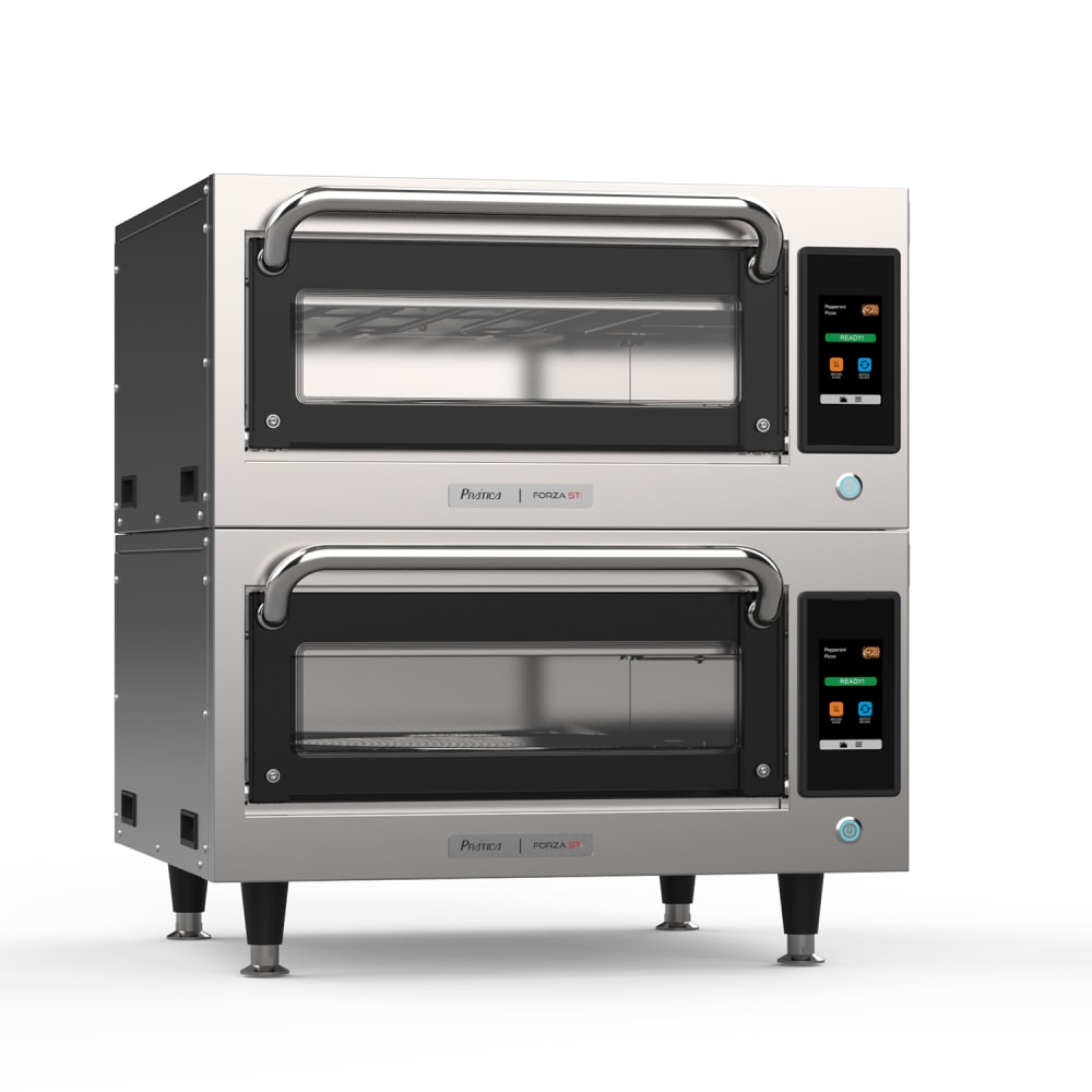 Pratica Countertop Double Multi-Purpose Deck Oven - 208-240v (FORZASTIDBL)