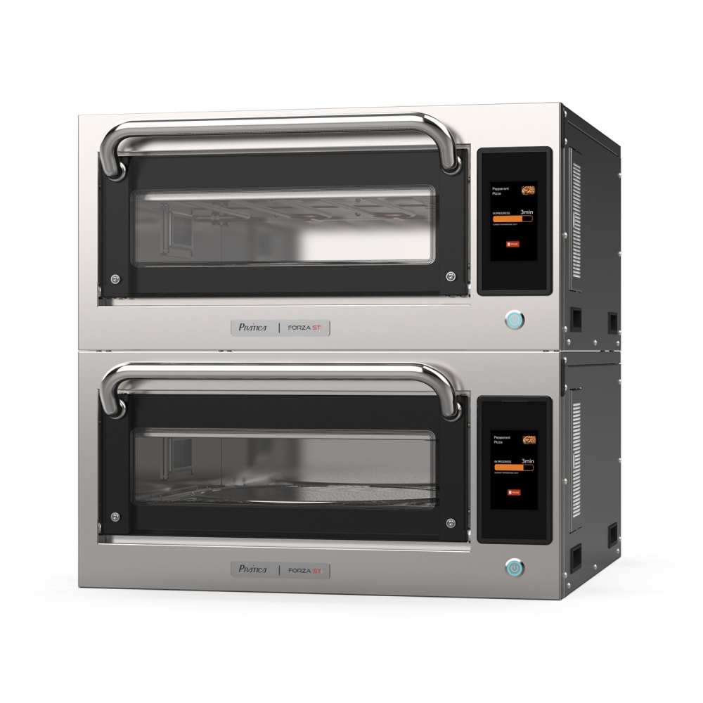 Pratica Countertop Double Multi-Purpose Deck Oven - 208-240v (FORZASTIDBL)