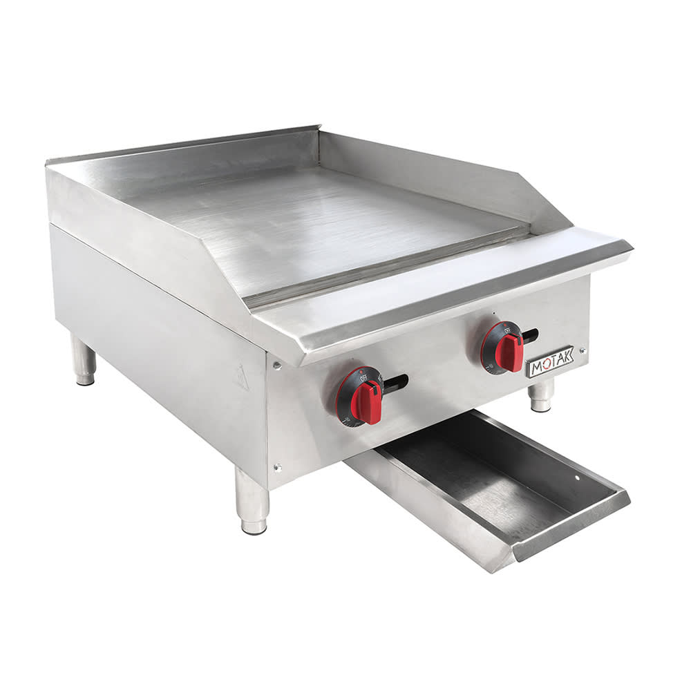 MoTak MGR24-T 24" Gas Griddle w/ Thermostatic Controls - 3/4" Steel ...