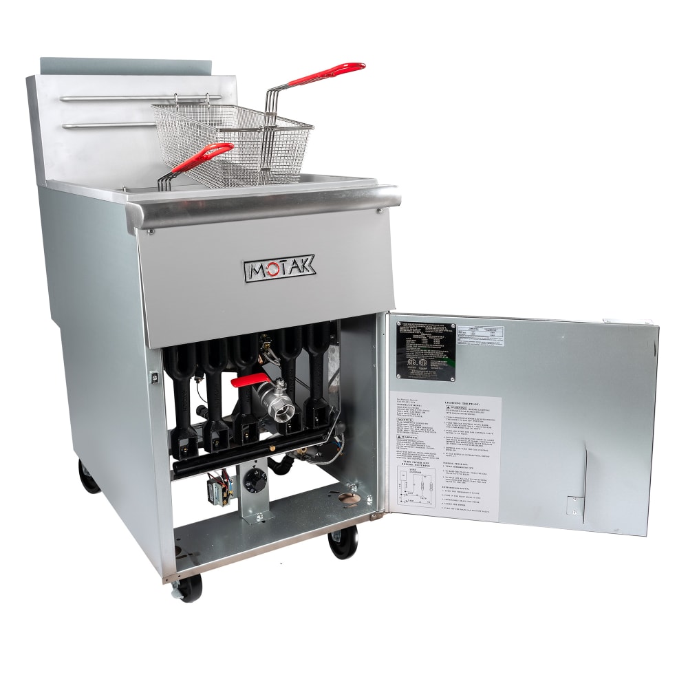 MoTak MGF5-N-C Gas Fryer - (1) 70 lb Vat, Floor Model, Natural Gas