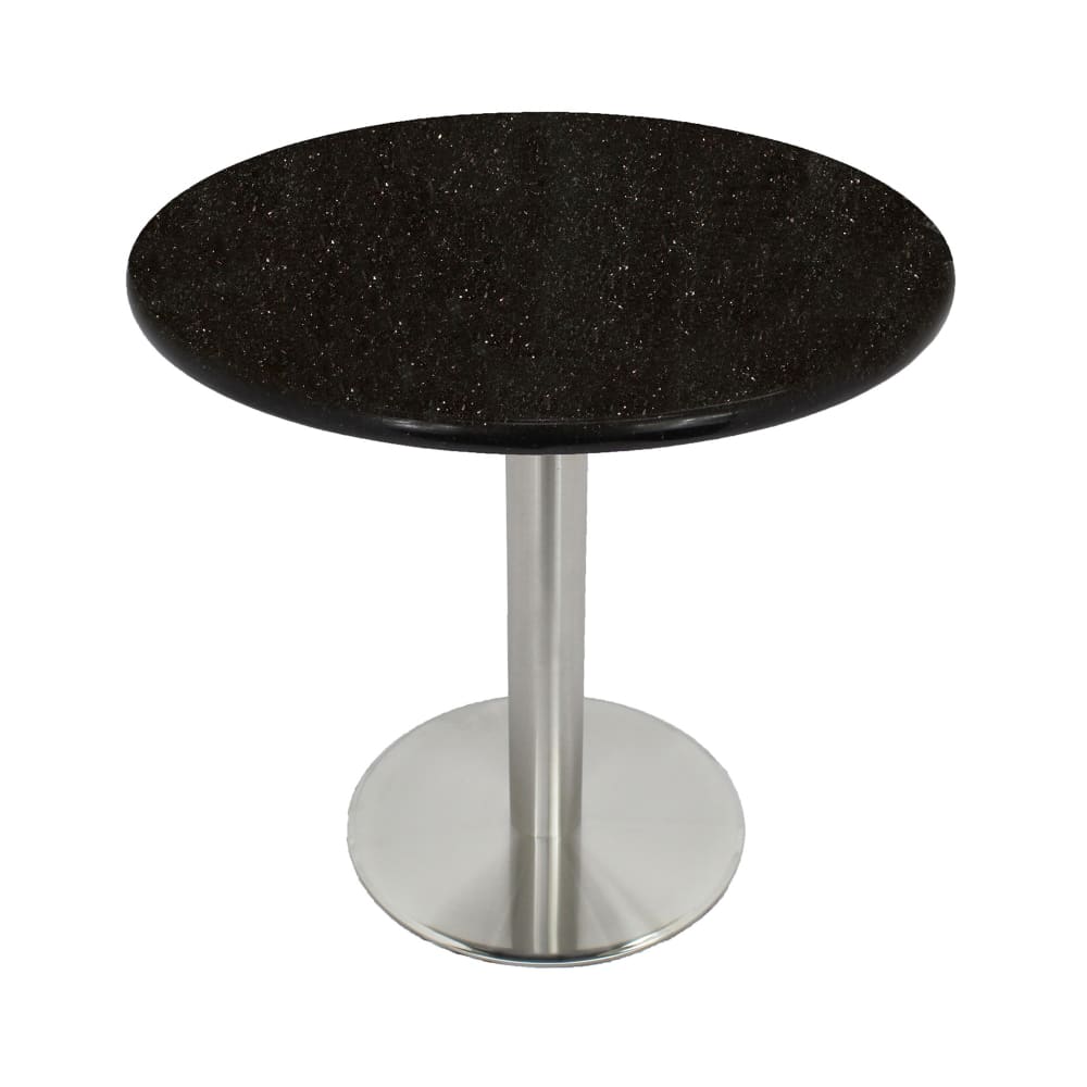 Art Marble 36" Round Granite Table Top - Indoor/Outdoor, Black Galaxy ...