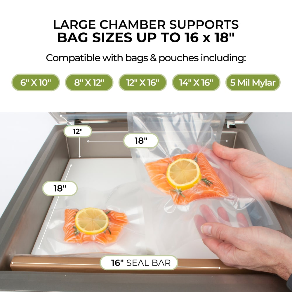 VacMaster VP320 Chamber Vacuum Sealer w/ 16" Seal Bar, 110v