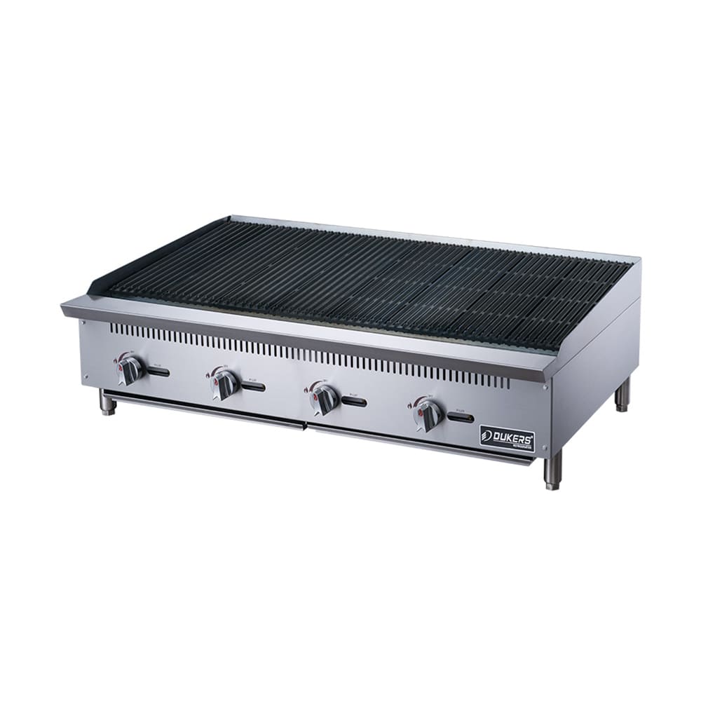 Dukers DCRB48 48" Gas Charbroiler w/ Cast Iron Grates - Convertible