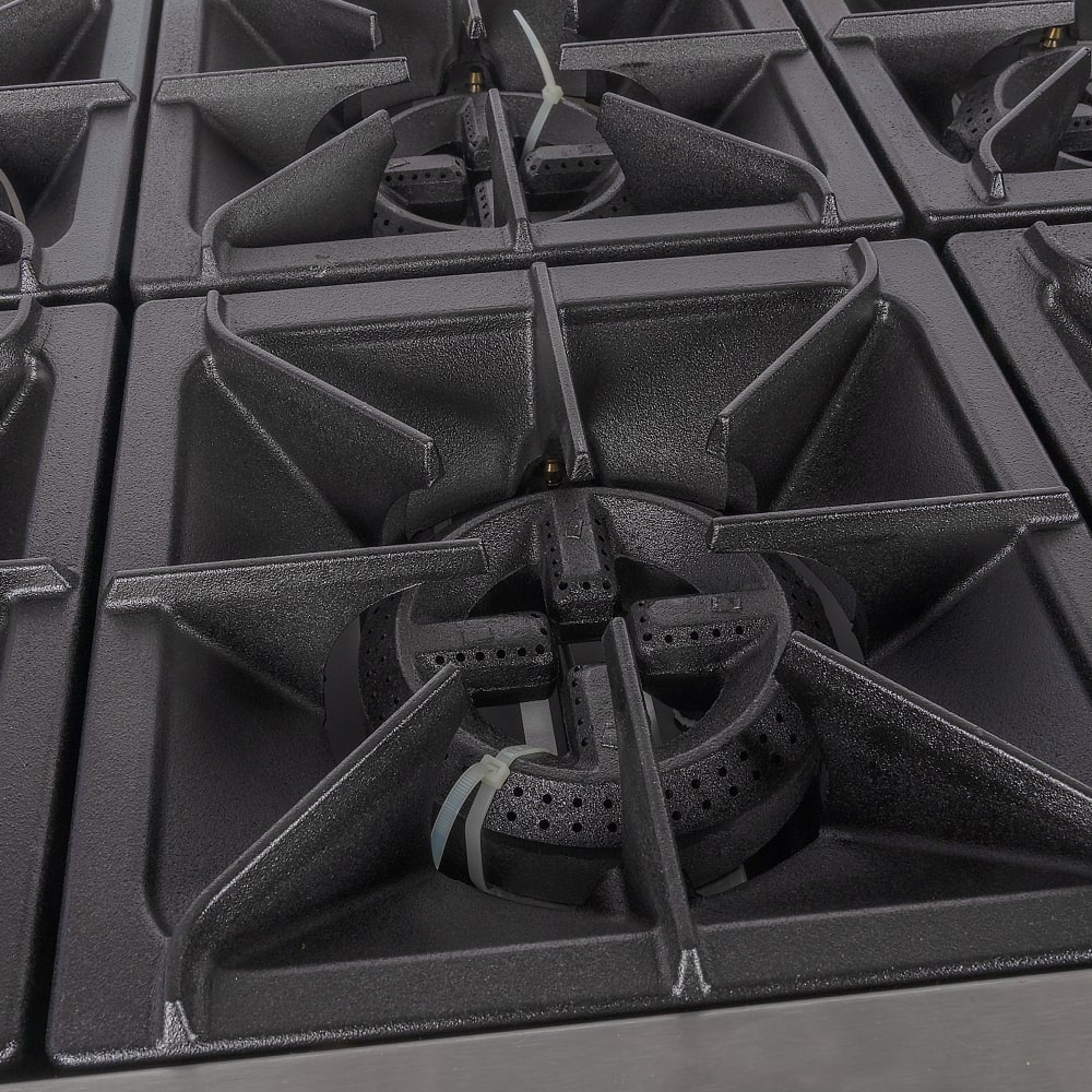 MoTak MR10-G24-C-S 60" 6 Burner Gas Range w/ Griddle - (2) Standard ...