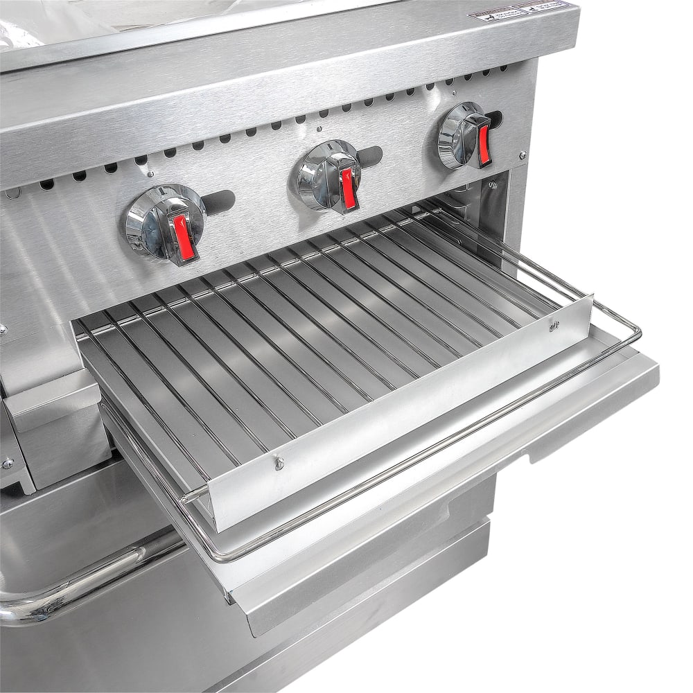 MoTak MR10-RGB24-N-C-S 60" 6 Burner Gas Range w/ Griddle/Broiler & (2 ...