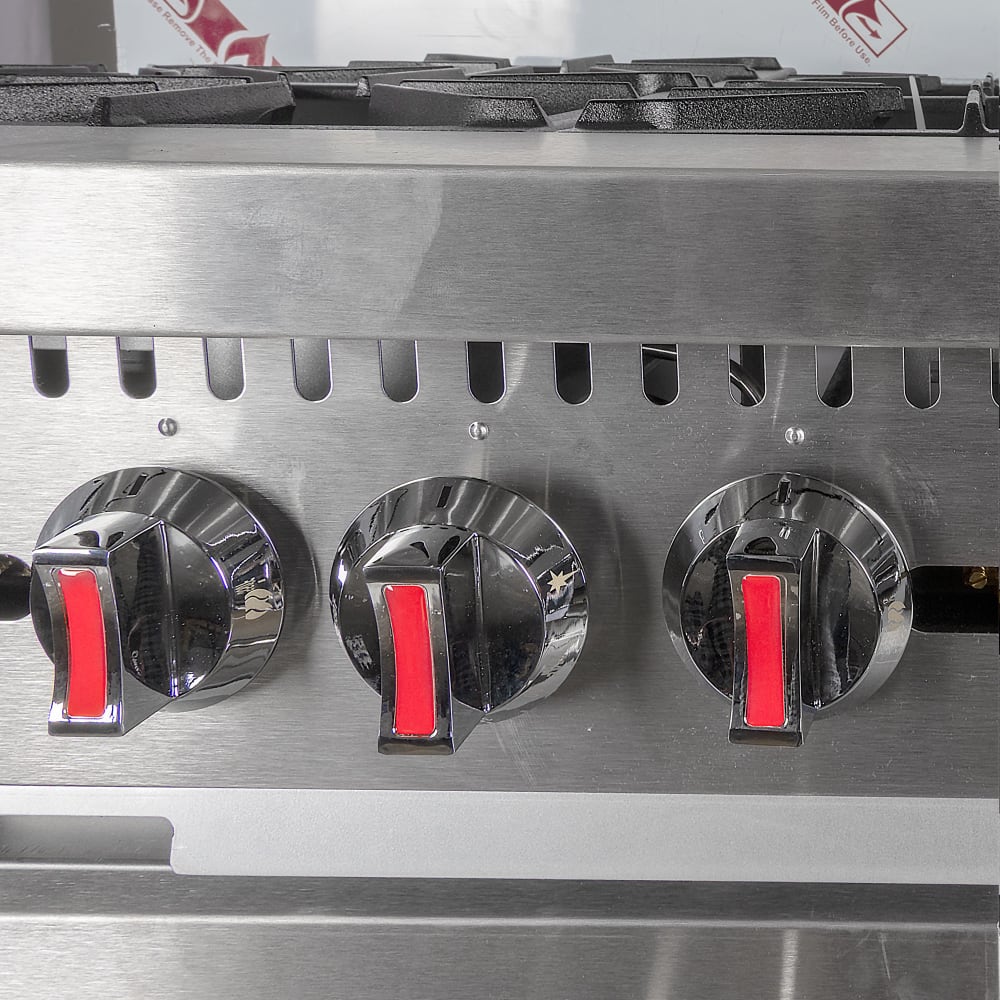 MoTak MR10-RGB24-N-C-S 60" 6 Burner Gas Range w/ Griddle/Broiler & (2 ...