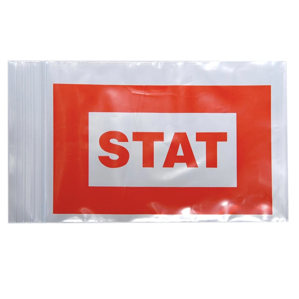 LK Packaging Resealable "STAT" Bag - 8"L x 5"W, 2 mil LDPE, Clear w ...