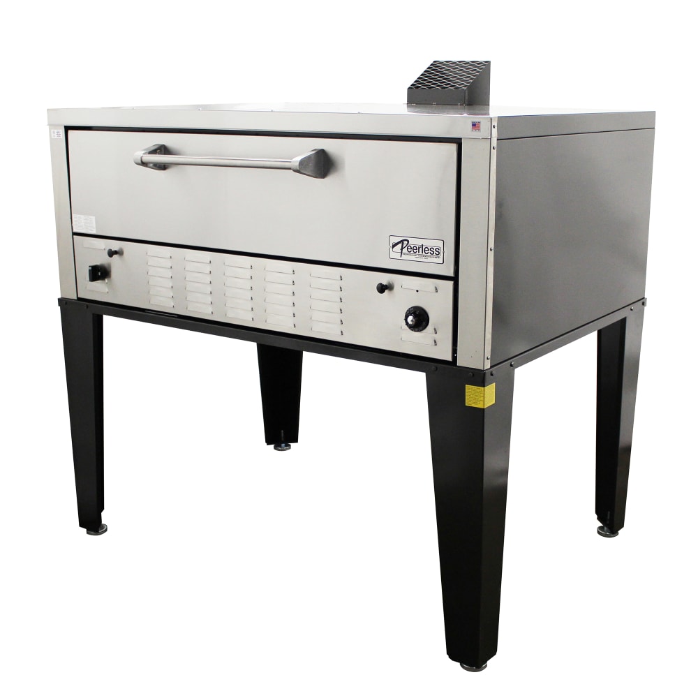 Peerless Ovens CW100P Floor Model Single Pizza Deck Oven - Natural Gas