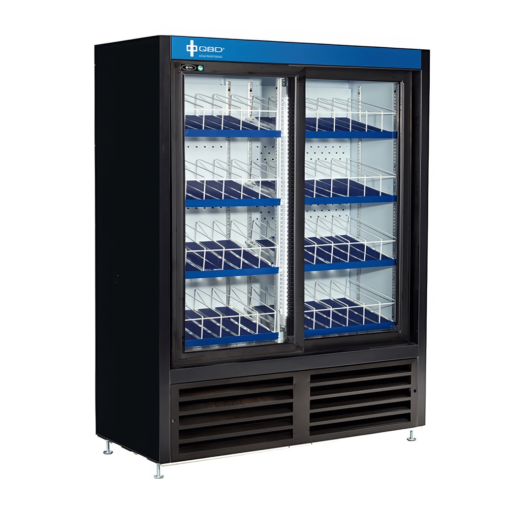 QBD CD3356SSL-HC 36" Two Section Glass Door Merchandiser - (2) Sliding ...