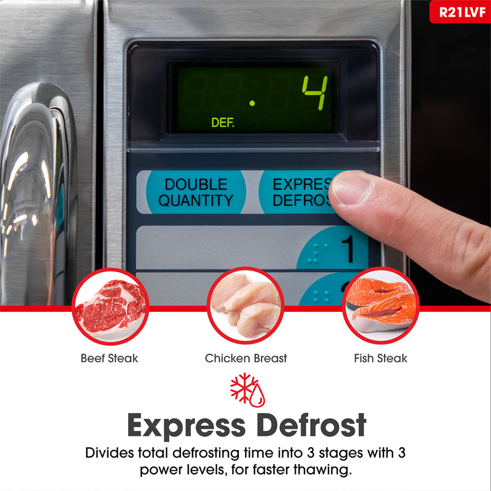 Sharp R-21LVF 1000w Commercial Microwave w/ Touch Pad - 120v