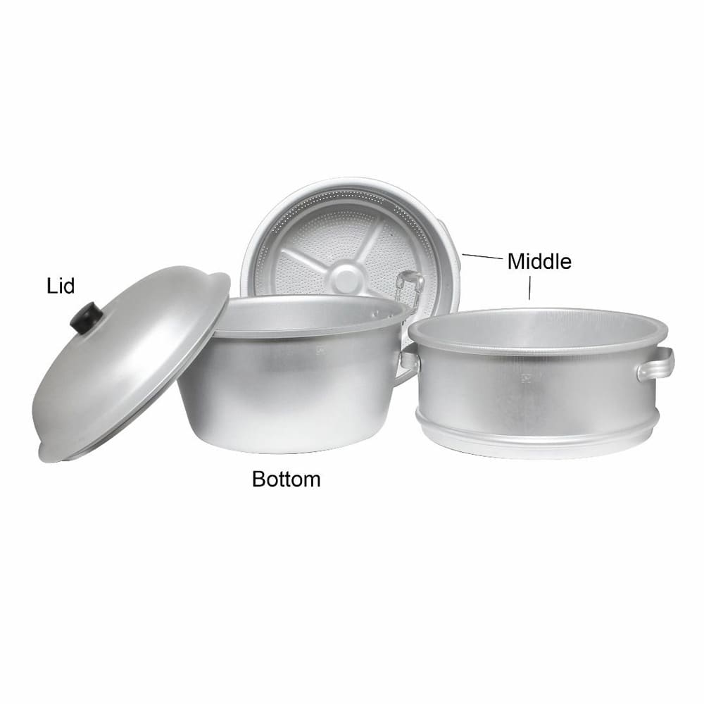 Thunder Group ALST005 13" Round Chinese Steamer Set, Aluminum