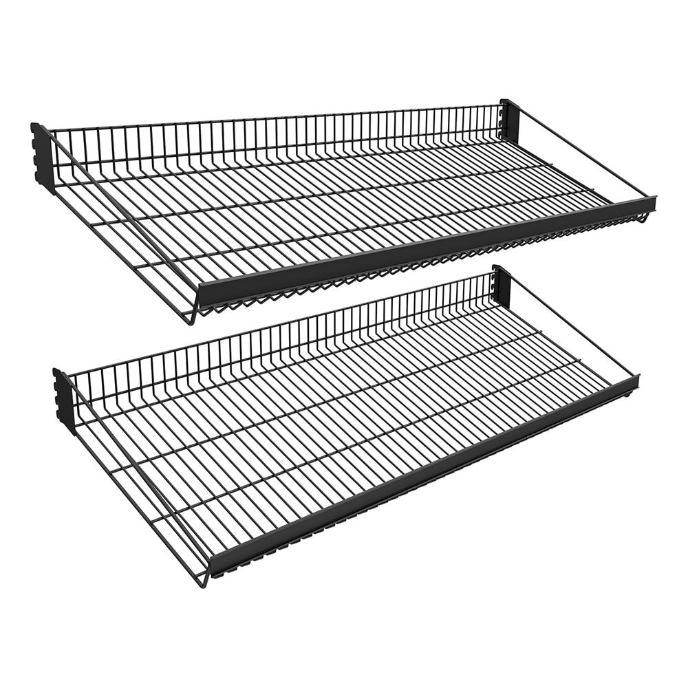 Imageworks V45073 Planniq Core® Angled Wire Shelves - 48" x 16", Black