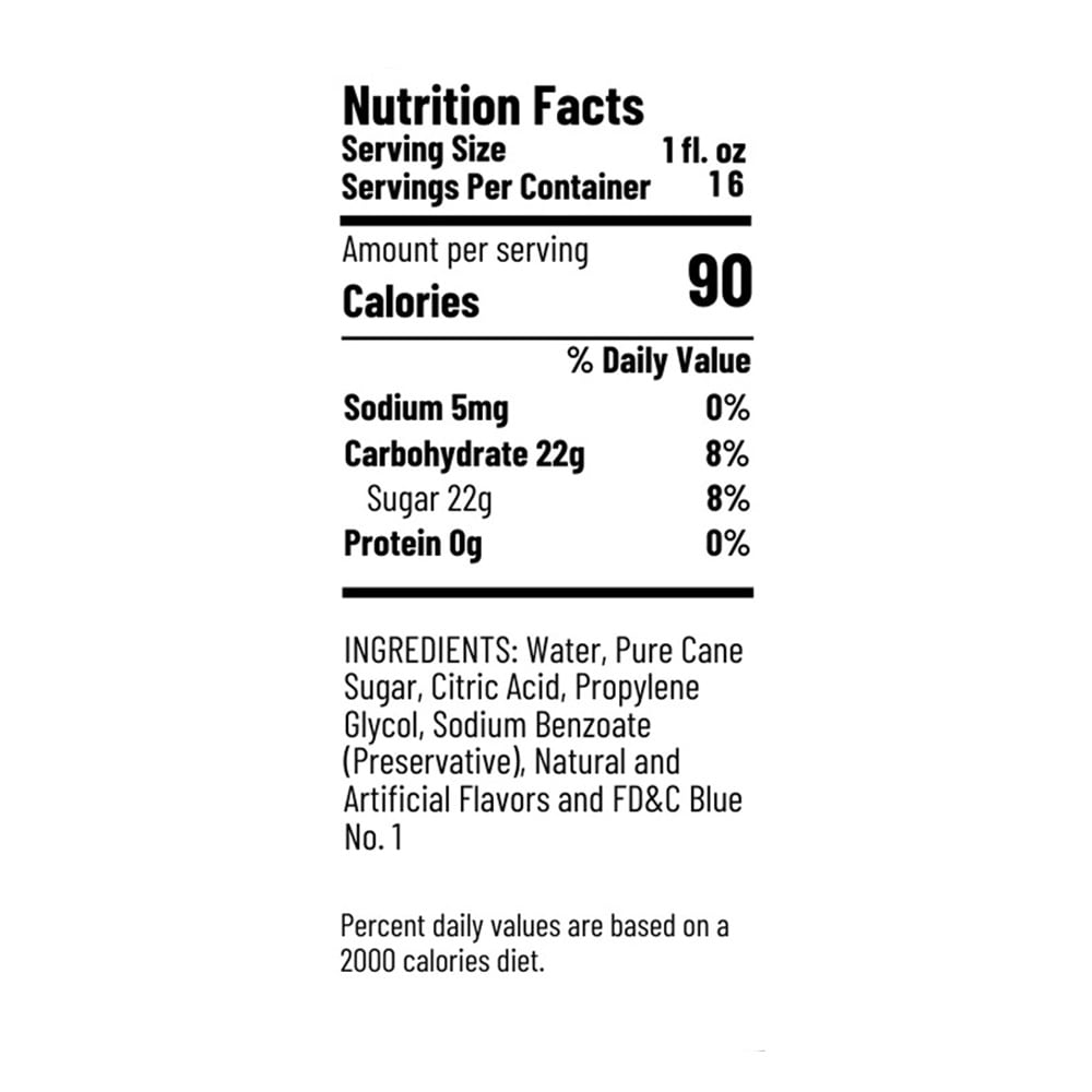 Paragon 16 oz Summer Sno Blue Raspberry Snow Cone Syrup (6602)