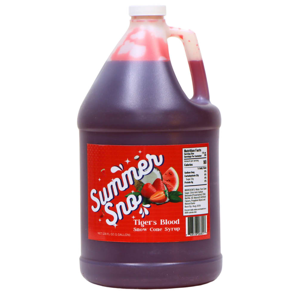 Paragon 1 gal Summer Sno Tiger's Blood Snow Cone Syrup (6801)