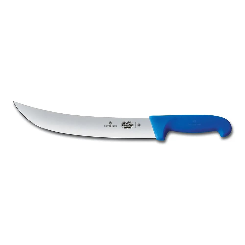 Victorinox 5.7302.25 10" Curved Cimeter Knife w/ Blue Fibrox® Pro ...